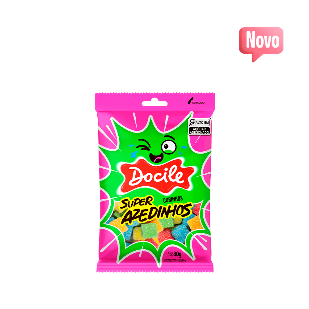 Super Azedinhos Cubinhos 80g - Docile