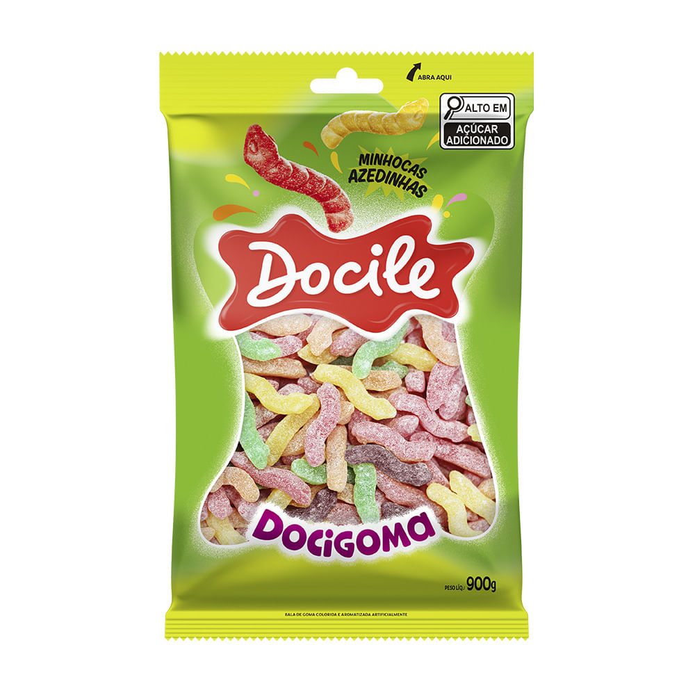 Docigoma Minhocas Azedinhas 900g - Docile